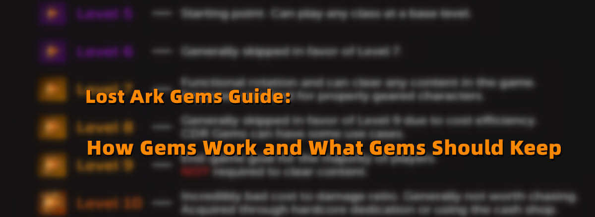 Lost Ark Guide: How Gems Work and What Gems Should Keep