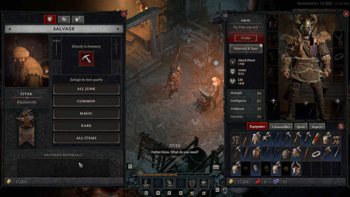 Diablo 4: Something about Renown, Purveyor of Curiosities, Items, Item ...